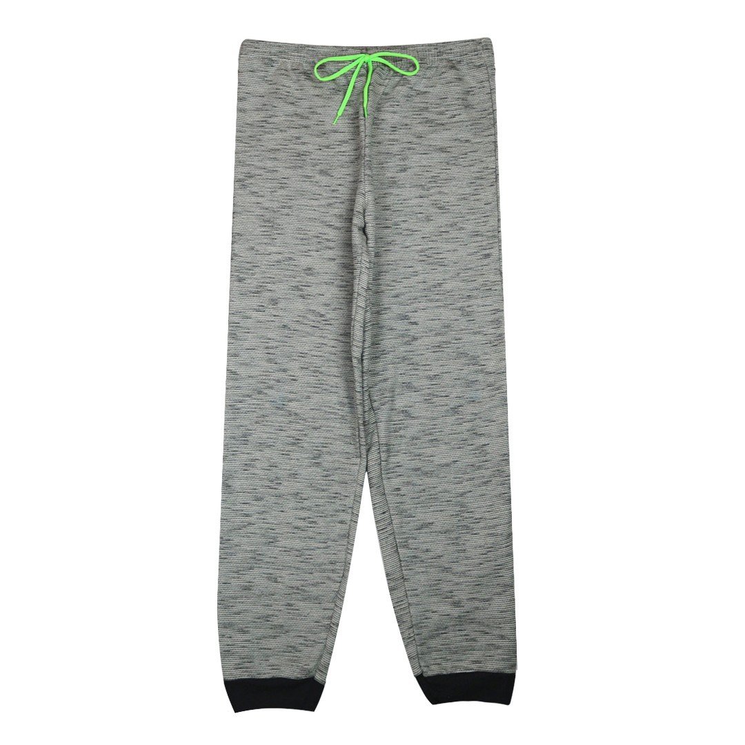 Calça Moletom Listrada Unissex Cor Preto Rajado